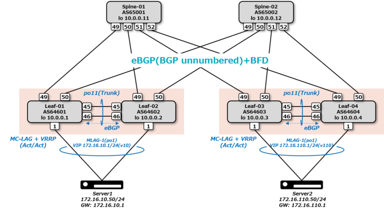 BGP unnumberedでIP CLOS Fabricを始めよう（IP Infusion™ OcNOS®編） | APRESIA ...