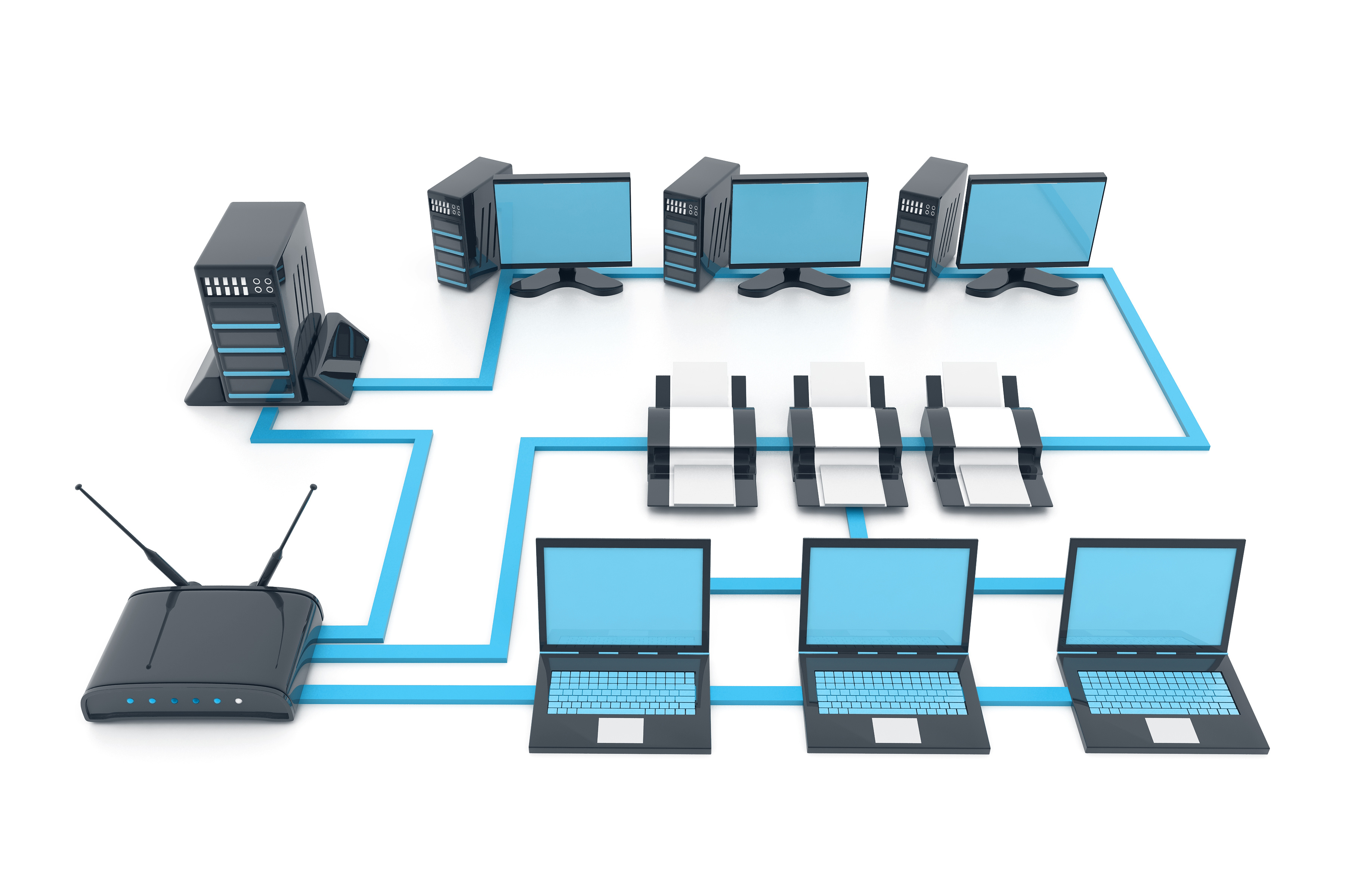 Computer network. Internet concept. Network diagram. 3d illustration ... Computer network. Internet concept. Network diagram. 3d illustration ...